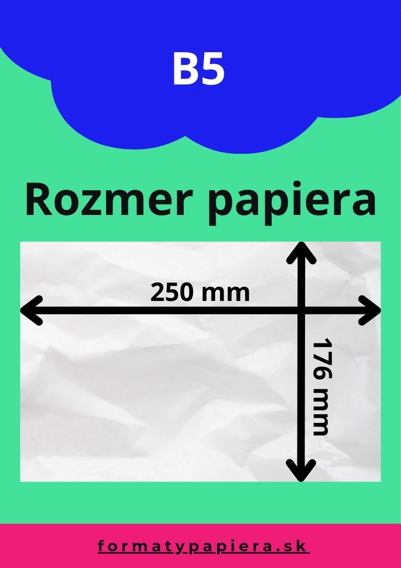 B5 rozmer - veľkosť B5 - Formáty papiera